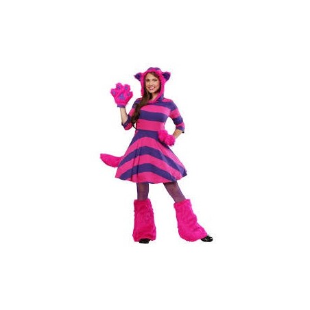 Fantasia Feminina Gata Rosa Halloween Carnaval